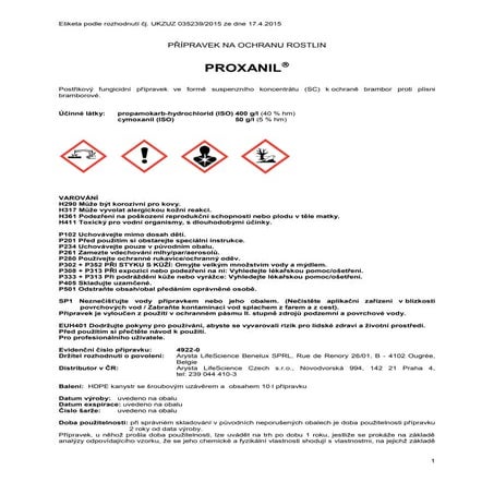 Cz fung proxanil_label | PDF