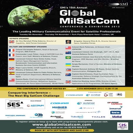 SMi Group's 15th annual Global MilSatCom 2013 | PDF