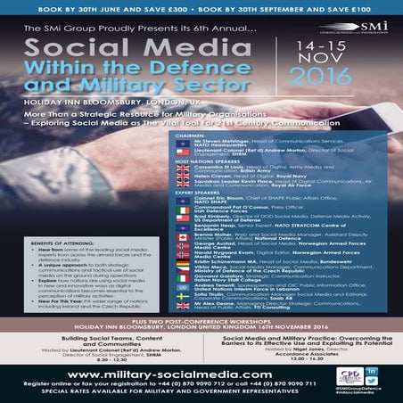 SMi Group's Social Media in Defence and the Military 2018 | PDF