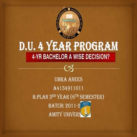 D.u. 4 year program | PPTX