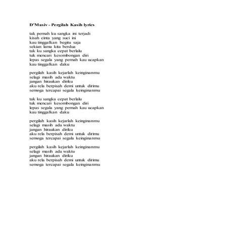 Aku pernah mencintaimu | DOCX