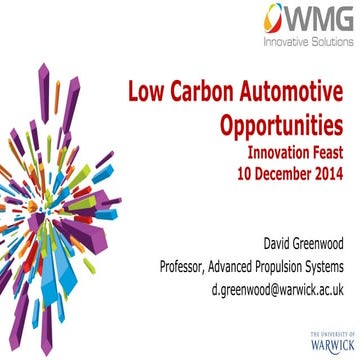 D.greenwood, wmg future of low carbon vehicles | PDF