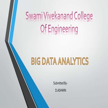 Big Data Analytics By Dashwin Ppt