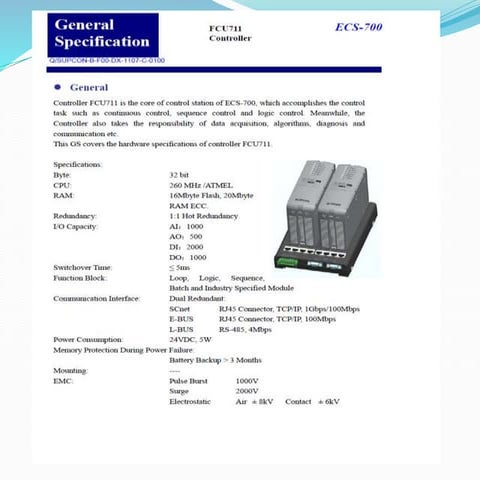 Supcon D.c.s ECS-700 presentation by a.b.v.sai