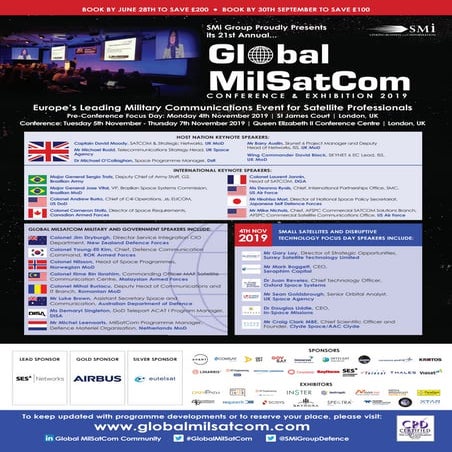 SMi Group's Global MilSatCom 2018 final brochure | PDF