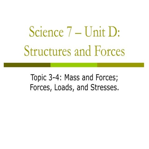 Structures and forces Grade 8 science notes | PPT