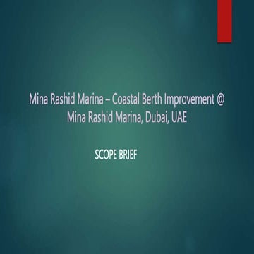 D-3980 Scope Brief 2., mina rashid tender pptx | PPT