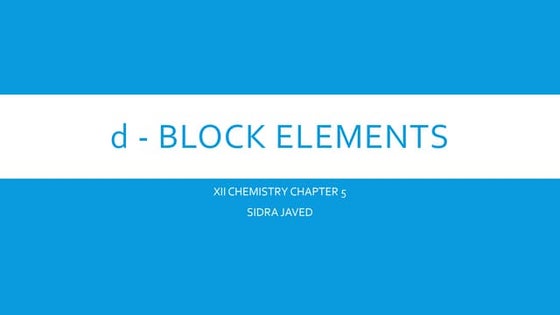 D block-elements | PPT