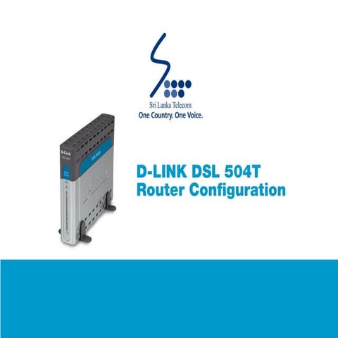 D-LINK DSL 504T Rouer Configuration Guide | PDF