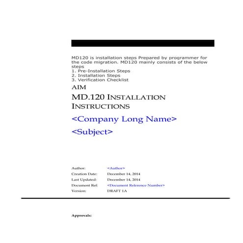 D md-120 installation-instructions | DOC