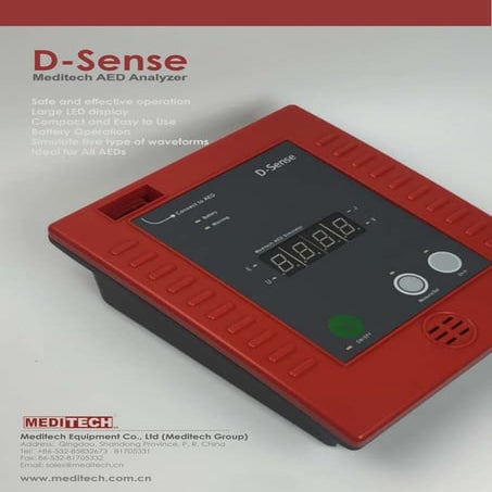 Meditech D-Sense automated external defibrillator analyzer | PDF