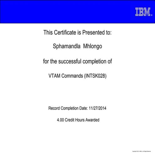 VTAM Commands | PPT