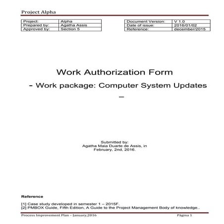 Alpha Case Study - Work Authorization - Sample | PDF