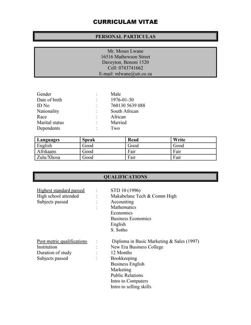 Resume Nov. 2016 | PDF