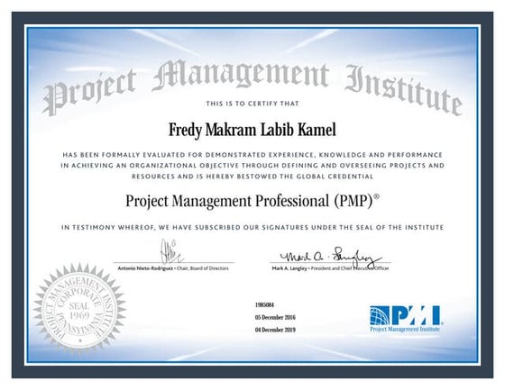 PMP Certificate | PPT