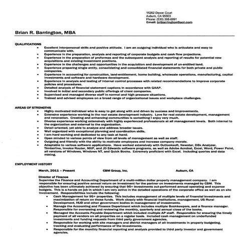 Brian R. Barrington Resume | PDF