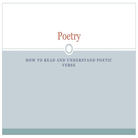 Poetry-Overview | PPT