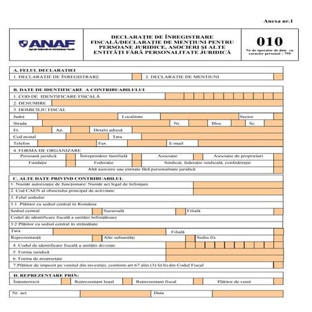 D010 2014 editabil | PDF
