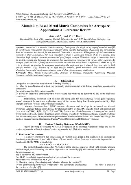 ALUMINIUM METAL MATRIX COMPOSITE WITH DUAL REINFORCEMENT | PDF