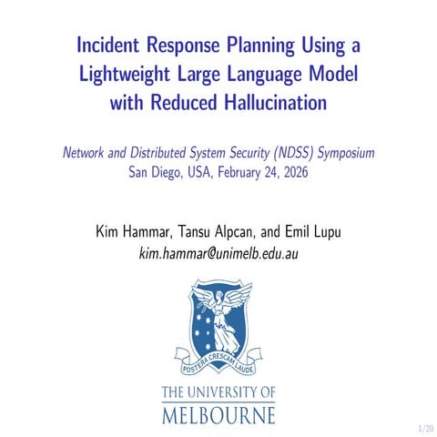 Incident Response Planning Using a Lightweight Large Language Model ...
