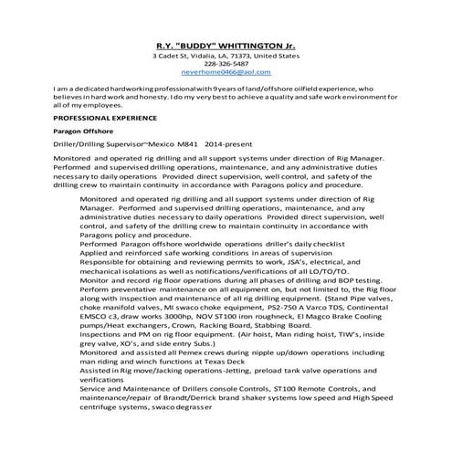 Gary Horton Resume | DOC