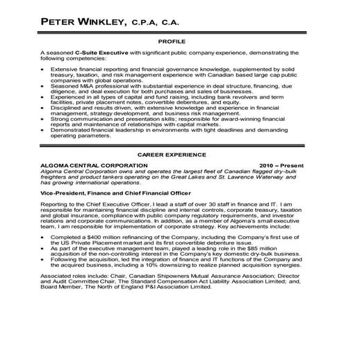 PD Winkley Resume - v October 2016 | DOCX