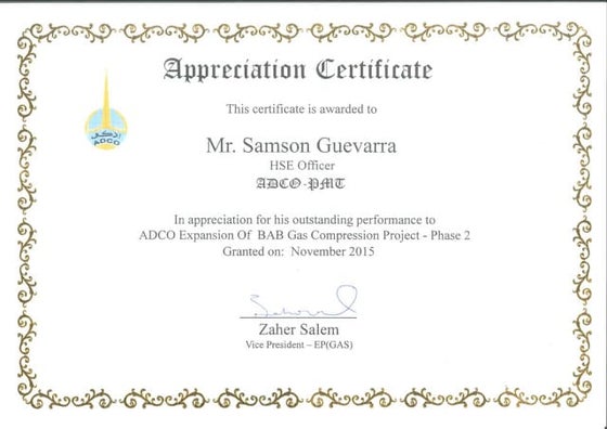 ADCO certificate 2 | PDF