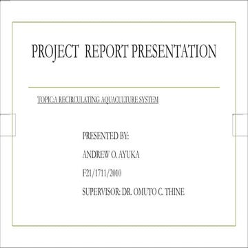 PROJECT REPORT PRESENTATION1 | PPTX