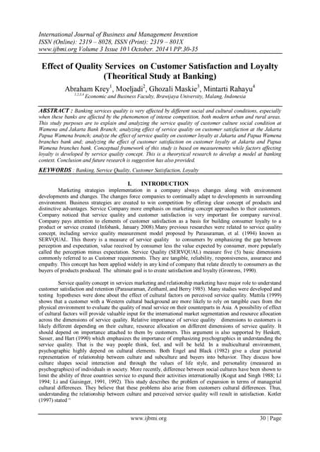 The role of tangibility in service quality | PDF
