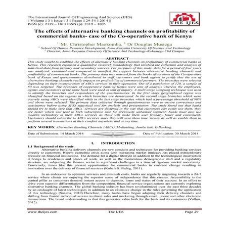 A multi channel system architecture for banking | PDF