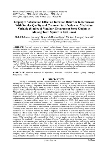 Chapter 1 thesis Customer Satisfaction | DOCX | Consumer Issues | Business
