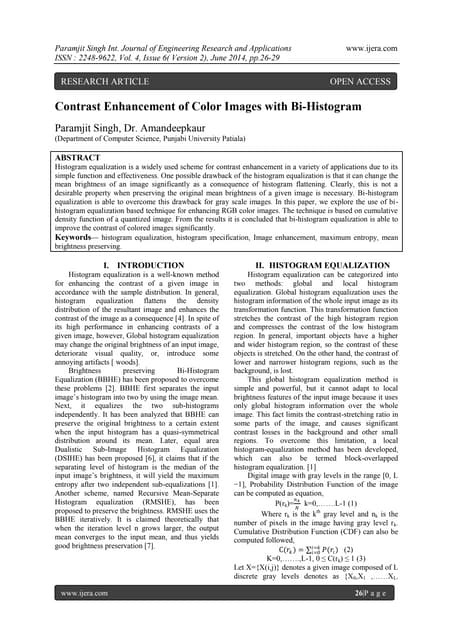Histogram Equalization Pptx Digital Audio Computer Software And Applications