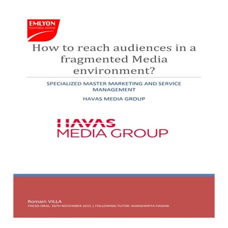 Professional Thesis - How to reach audiences in a fragmented Media ...