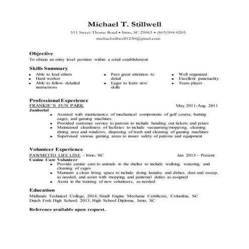 Patrick F. Mitchell Resume | DOC