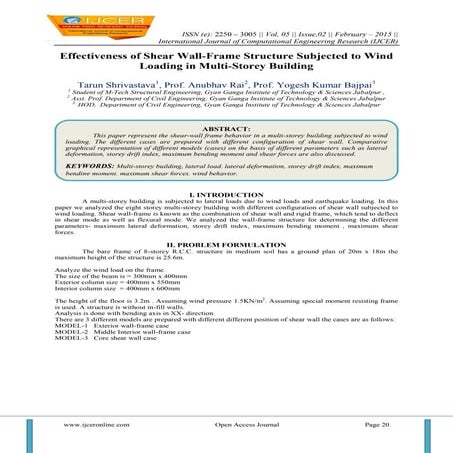 Effectiveness of Shear Wall-Frame Structure Subjected to Wind Loading ...