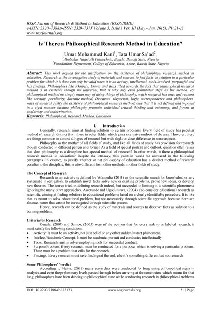 A Guide To Philosophical Research | PDF