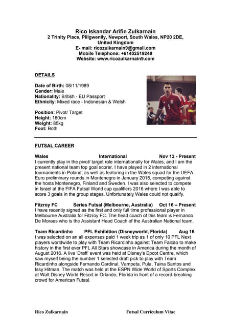 My Football Cv.Doc