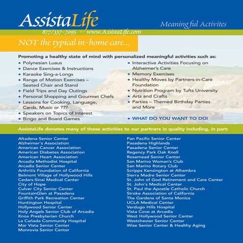 Meaningful Activities | PDF