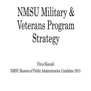 NMSU MVP Strategy Strategy Project | PPT
