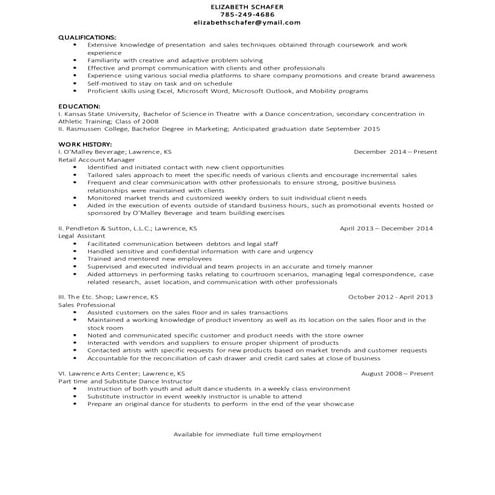 resume edited 81115 | DOCX