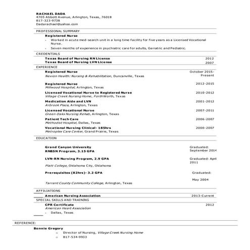 Mom's Resume2 | PDF