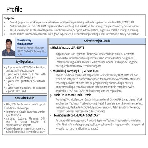 Chakravarthy_SnapshotProfile | PPTX