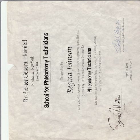 phlebotomy certificate | PDF
