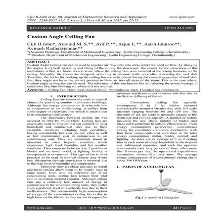 Custom Angle Ceiling Fan | PDF