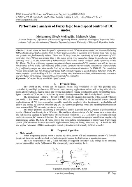 Speed Control of Dc Motor using Adaptive PID with SMC Scheme | PDF