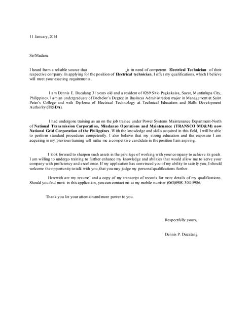 Cjs electrical reference letter | PDF