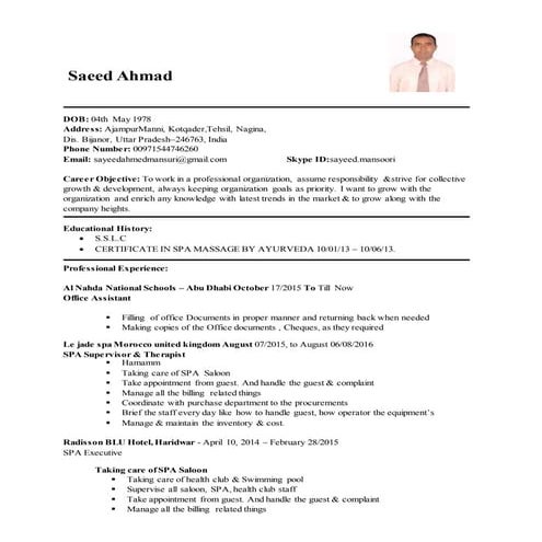Saeed CV. New | PDF