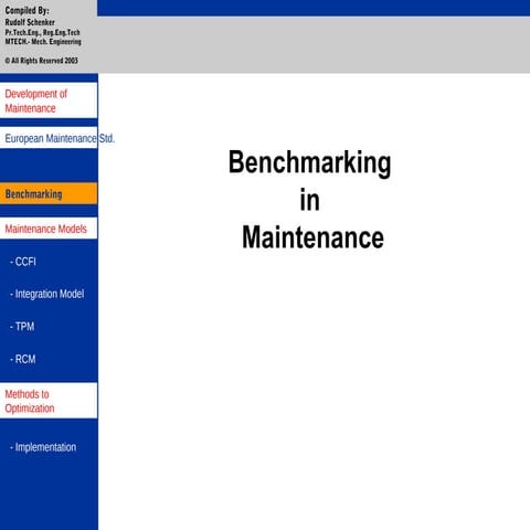 Maintenance Benchmarking (3) | PPT
