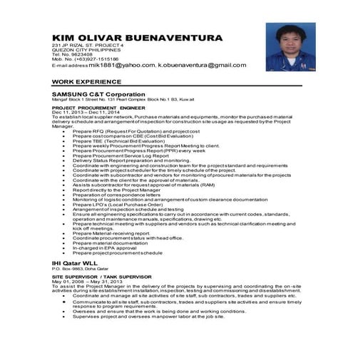 KIM CV jan2015 | PDF