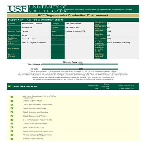 Degree Trancripts | PDF